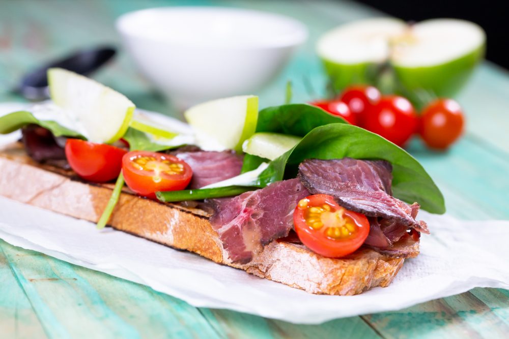 Cured beef cheek and soaked apple toast | sous-vide recipeSous Vide Cooking